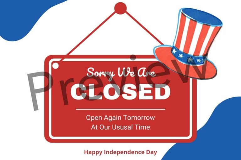 21 Best Free Printable Closed For 4th of July Sign Printables - Home ...