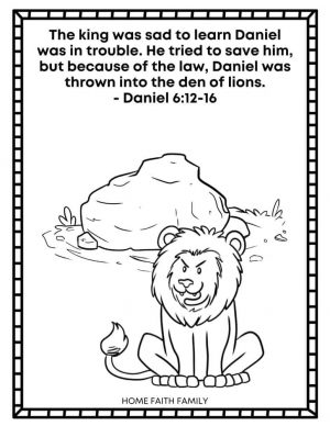 Free Daniel and the Lion's Den Coloring Book - Home Faith Family