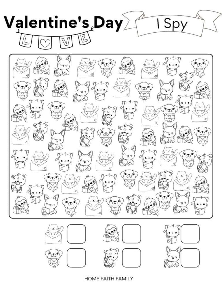 5 Free I Spy Valentine's Day Printables For Kids - Home Faith Family