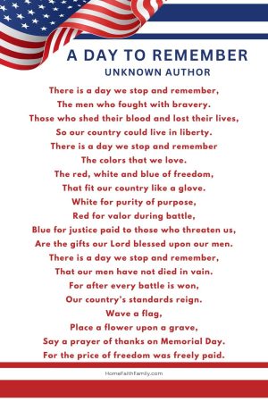 Here Are The Most Heartfelt Memorial Day Poems For Church - Home Faith ...