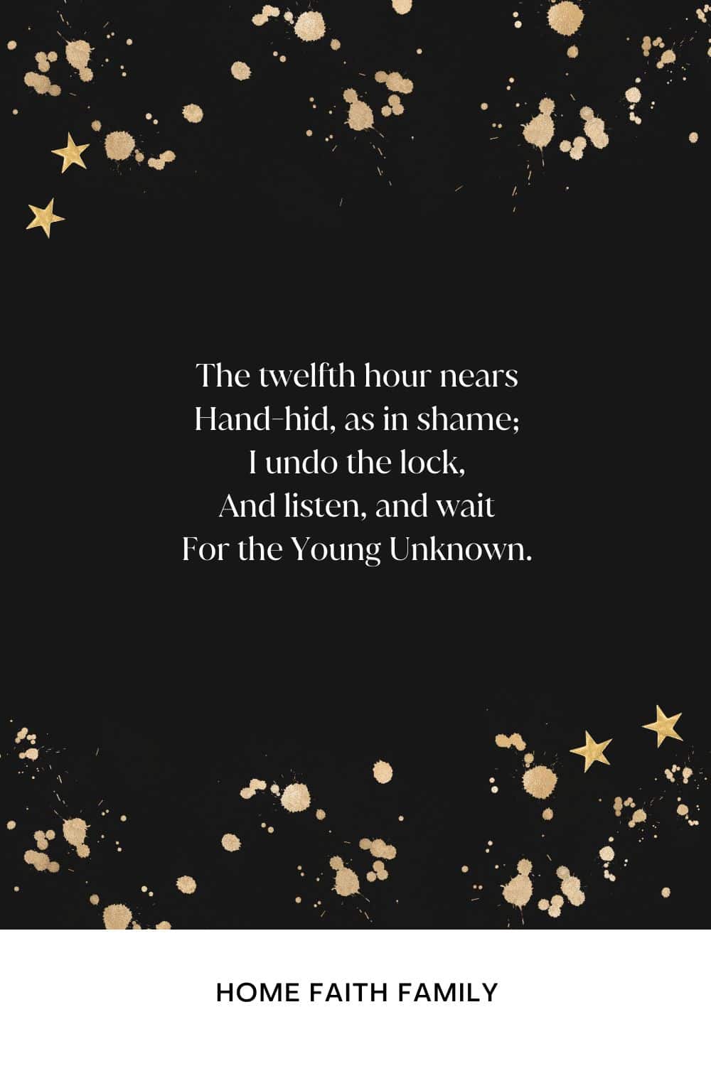 26 Inspirational and Short Happy New Year Poems 2025 - Home Faith Family