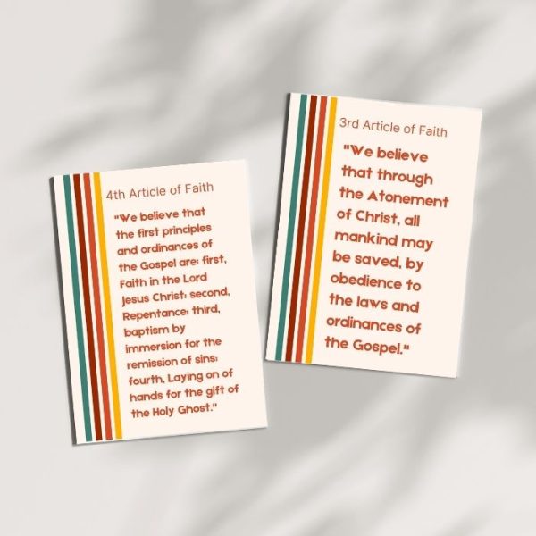 Articles of Faith of the LDS Church + Free Printable Flashcards - Home ...