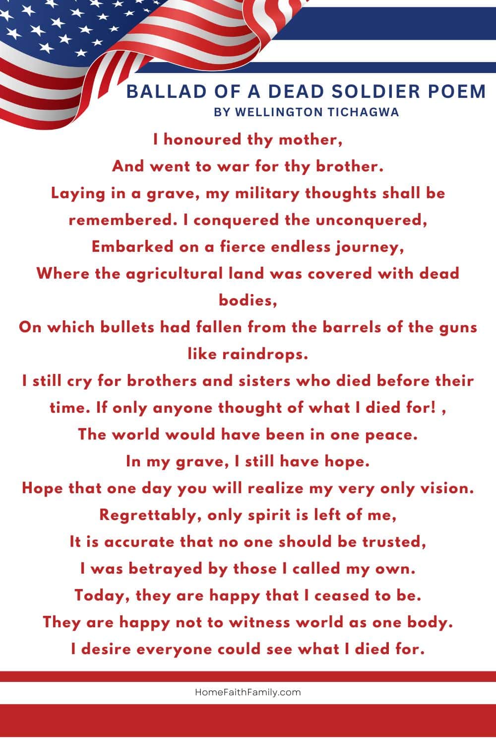 Here Are The Most Heartfelt Memorial Day Poems For Church - Home Faith ...