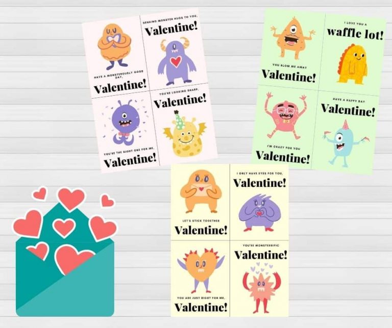 12 Free Monster Valentine's Day Cards You'll Love - Home Faith Family