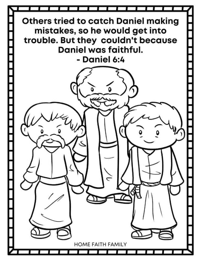 Free Daniel and the Lion's Den Coloring Book - Home Faith Family