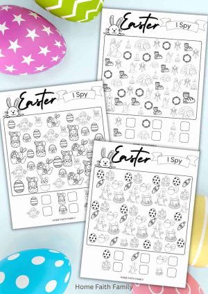 Free 10-Page Easter I Spy Printable Game For Kids - Home Faith Family