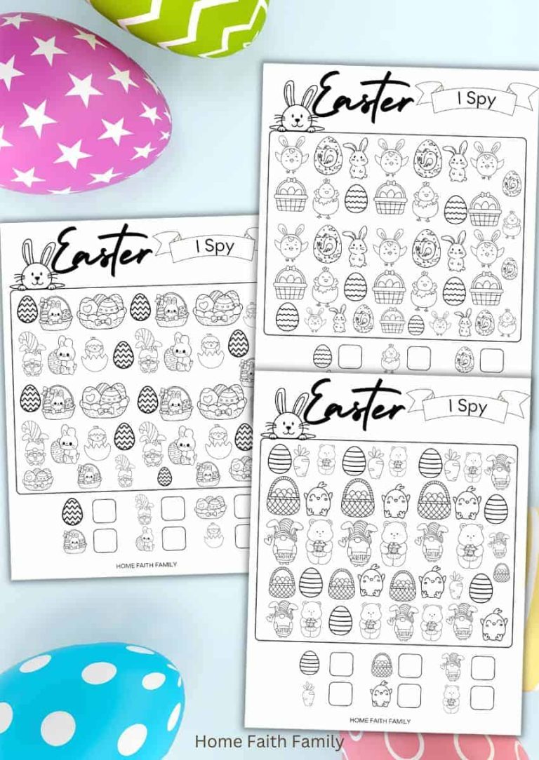 Free 10-Page Easter I Spy Printable Game For Kids - Home Faith Family