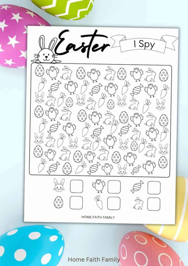 Free 10-Page Easter I Spy Printable Game For Kids - Home Faith Family
