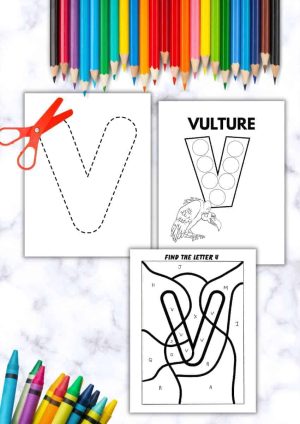 Free Letter V Worksheets For Preschool - 15 Pages - Home Faith Family