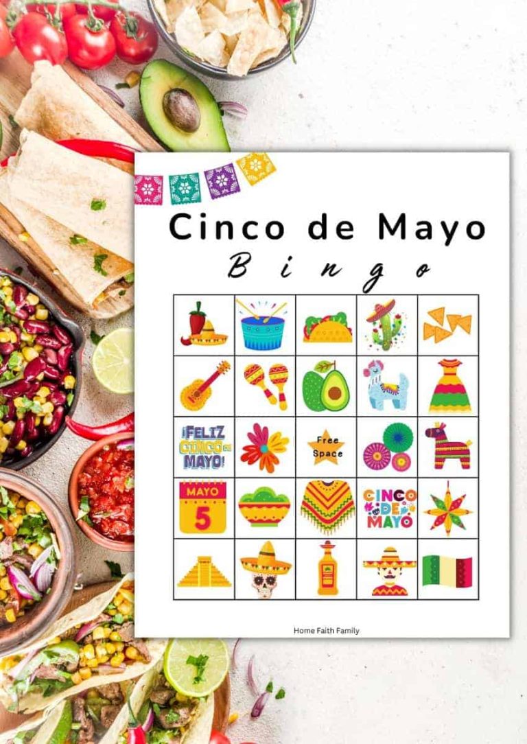 10 Fun Cinco de Mayo Printable Bingo Game Cards For Free - Home Faith ...