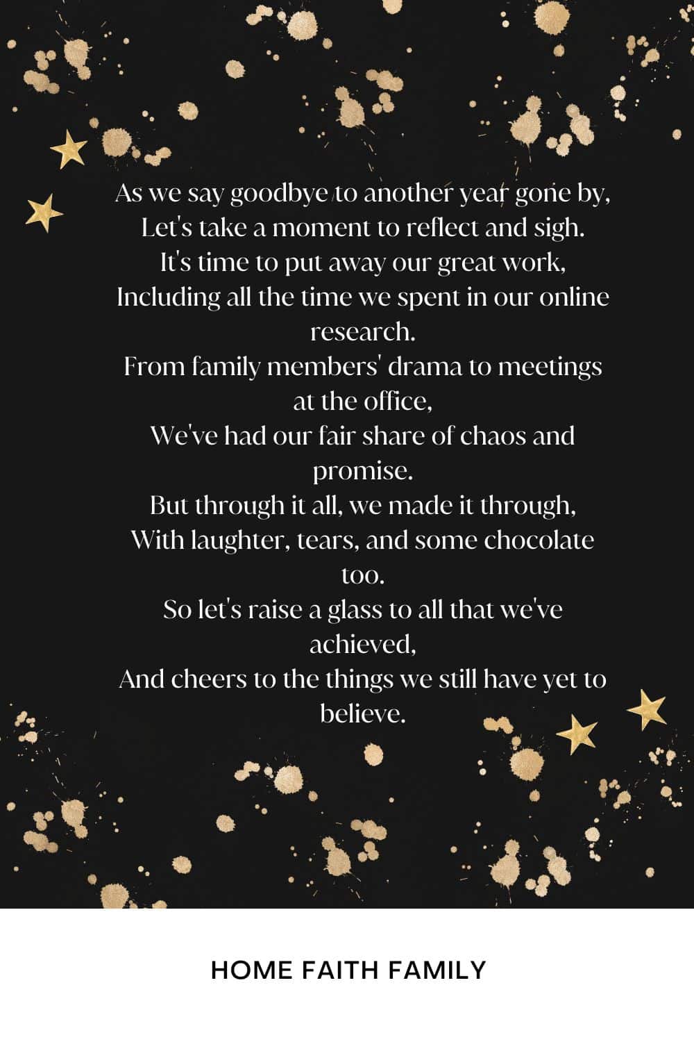 26 Inspirational and Short Happy New Year Poems 2025 - Home Faith Family