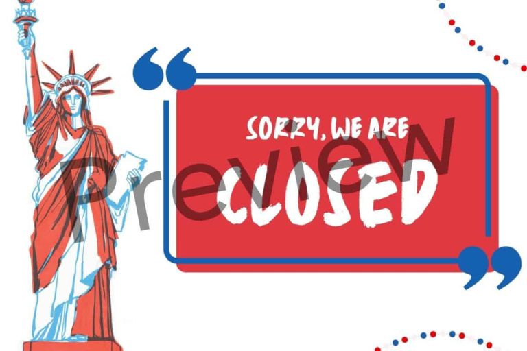 21 Best Free Printable Closed For 4th of July Sign Printables - Home ...