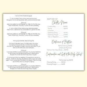 Grab Your Free LDS Baptism Program Template For 2025 - Home Faith Family