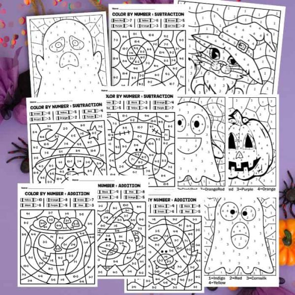 11 Free Halloween Color by Number Pages For Kids - Home Faith Family