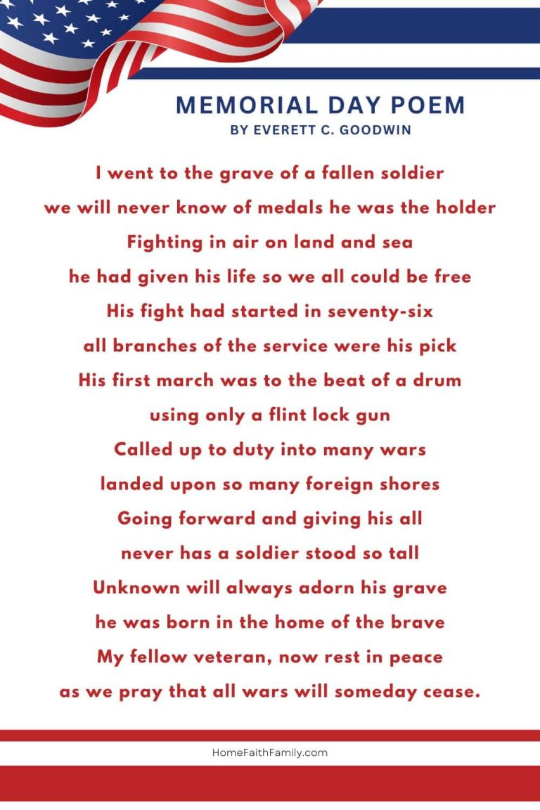 Here Are The Most Heartfelt Memorial Day Poems For Church - Home Faith ...