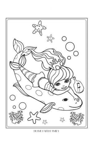 Free Unicorn and Mermaid Coloring Pages - Home Faith Family