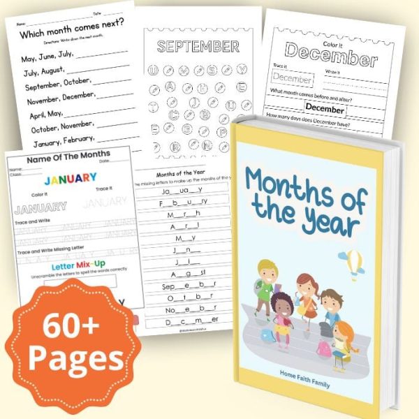 60 Free Months Of The Year Printables For Preschool - Home Faith Family