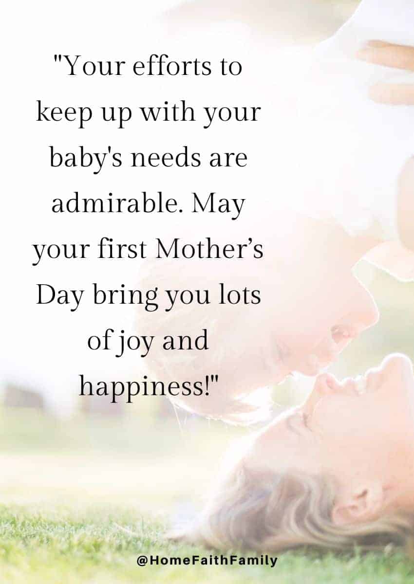 86 Beautiful First Mothers Day Quotes For New Moms In 2025 - Home Faith ...