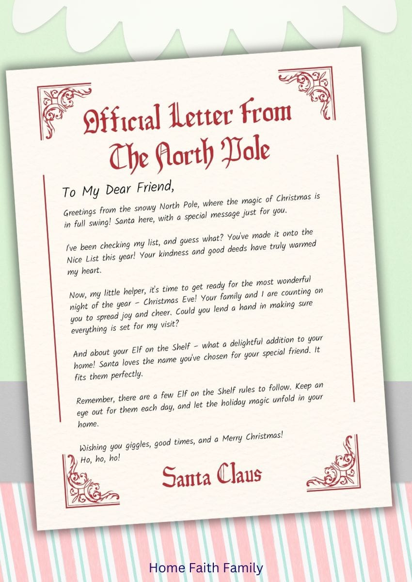 20 Hottest Elf on the Shelf Return Letter Ideas - Home Faith Family