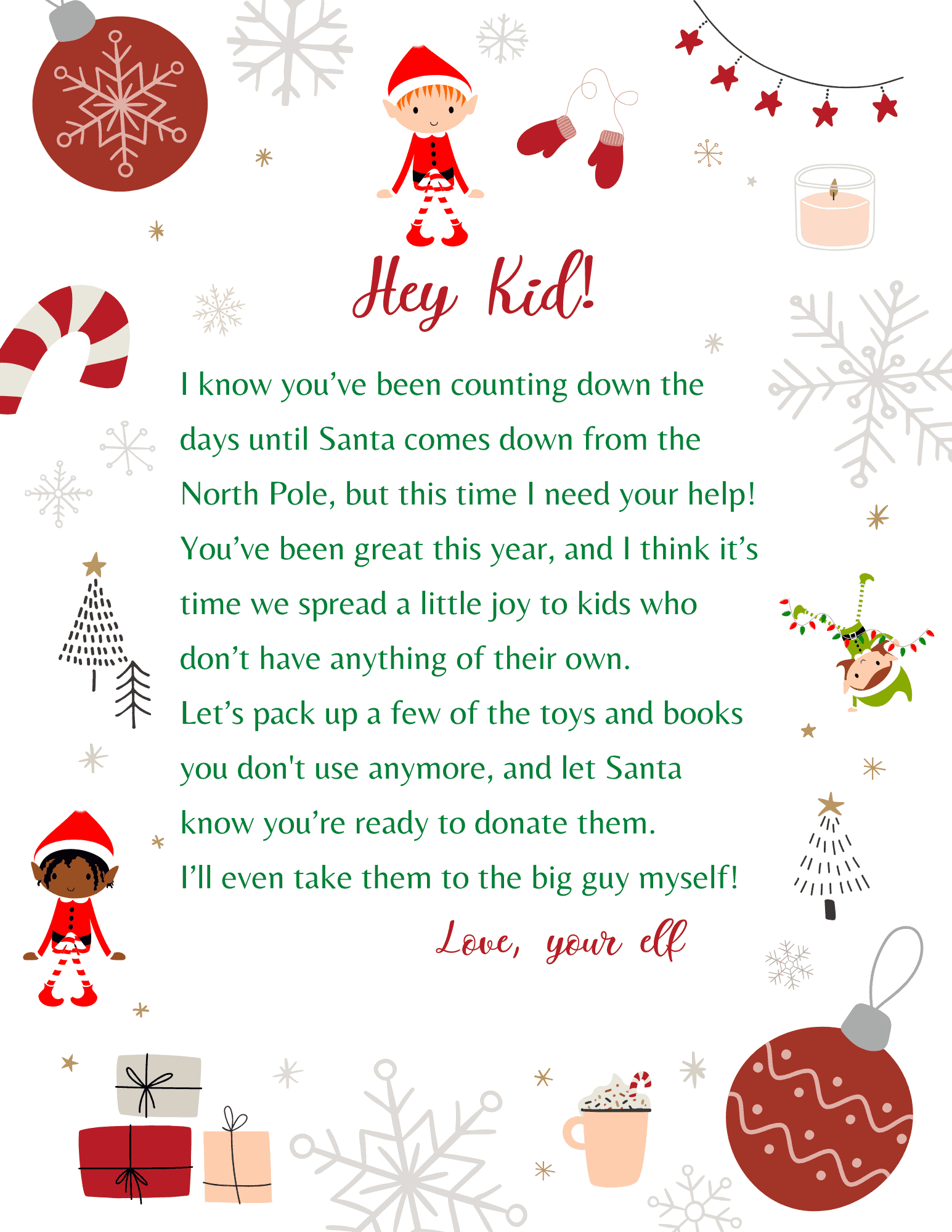 5 Free Elf on the Shelf Toy Donation Letter Ideas - Home Faith Family