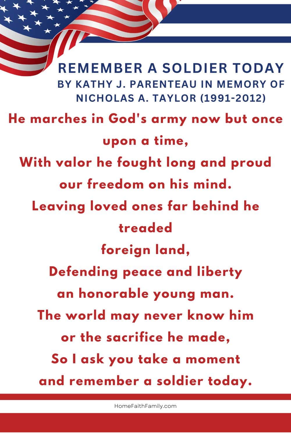 Here Are The Most Heartfelt Memorial Day Poems For Church - Home Faith ...