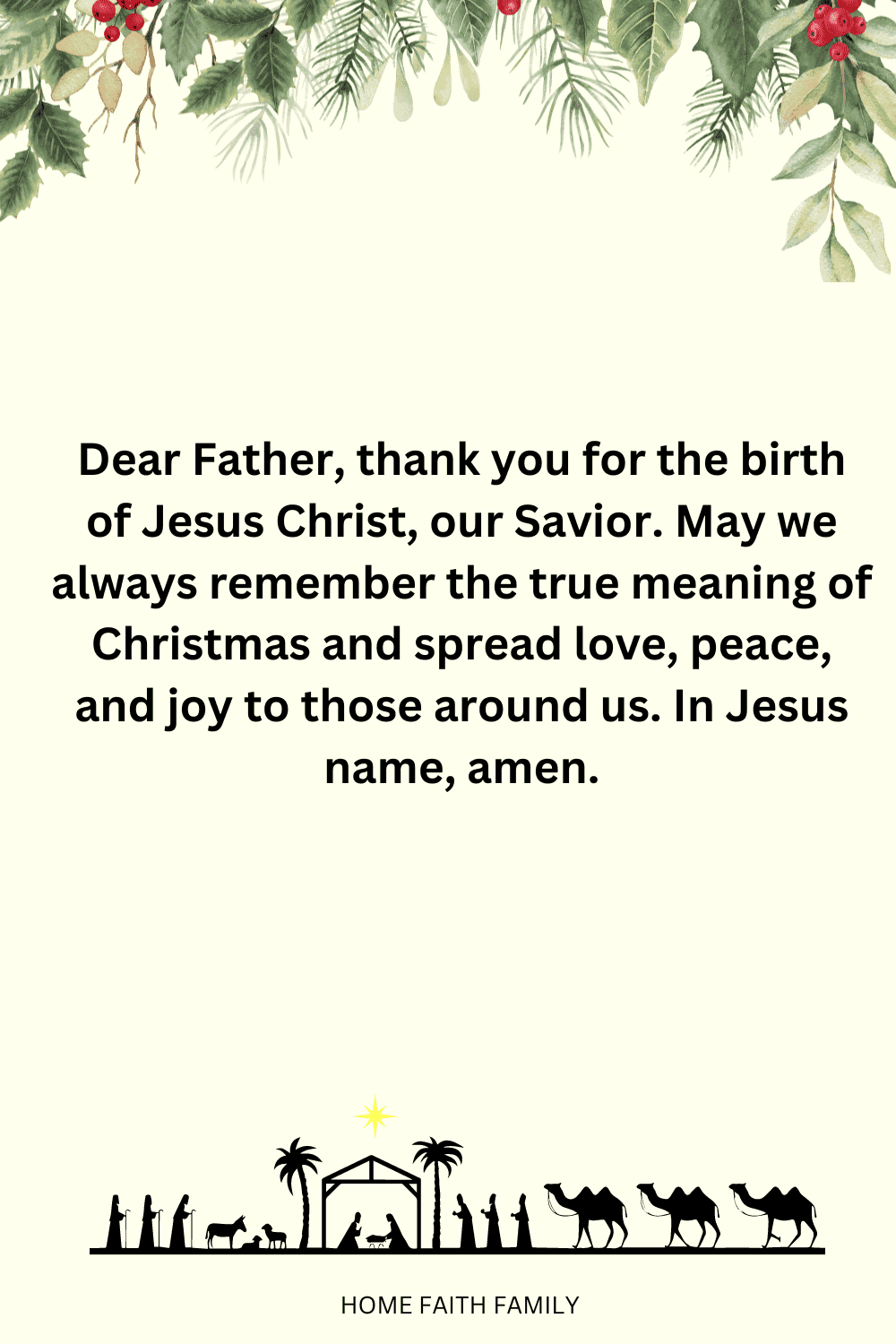 129 Perfect Merry Christmas Prayer Message & Blessings - Home Faith Family