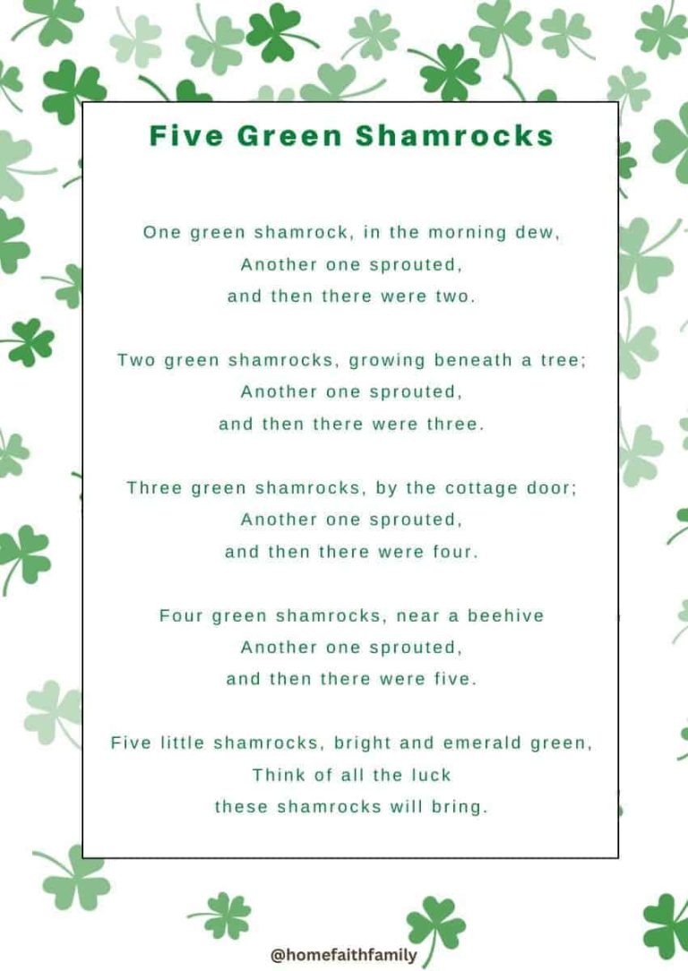 16 Irish Inspired St. Patrick's Day Poems And Songs For Kids - Home ...