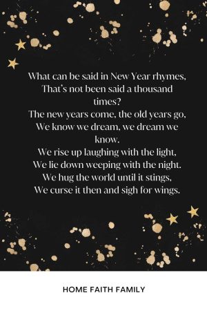 26 Inspirational and Short Happy New Year Poems 2025 - Home Faith Family