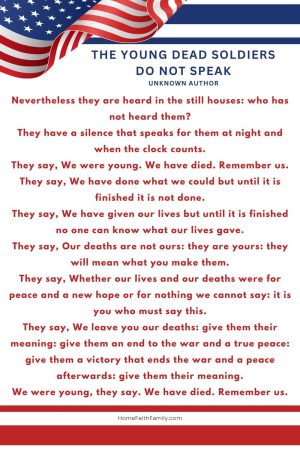 Here Are The Most Heartfelt Memorial Day Poems For Church - Home Faith ...