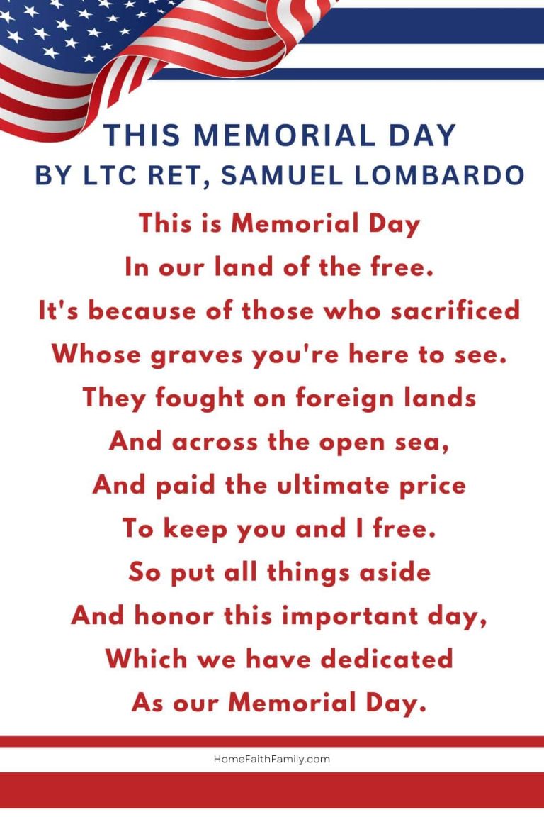 Here Are The Most Heartfelt Memorial Day Poems For Church - Home Faith ...