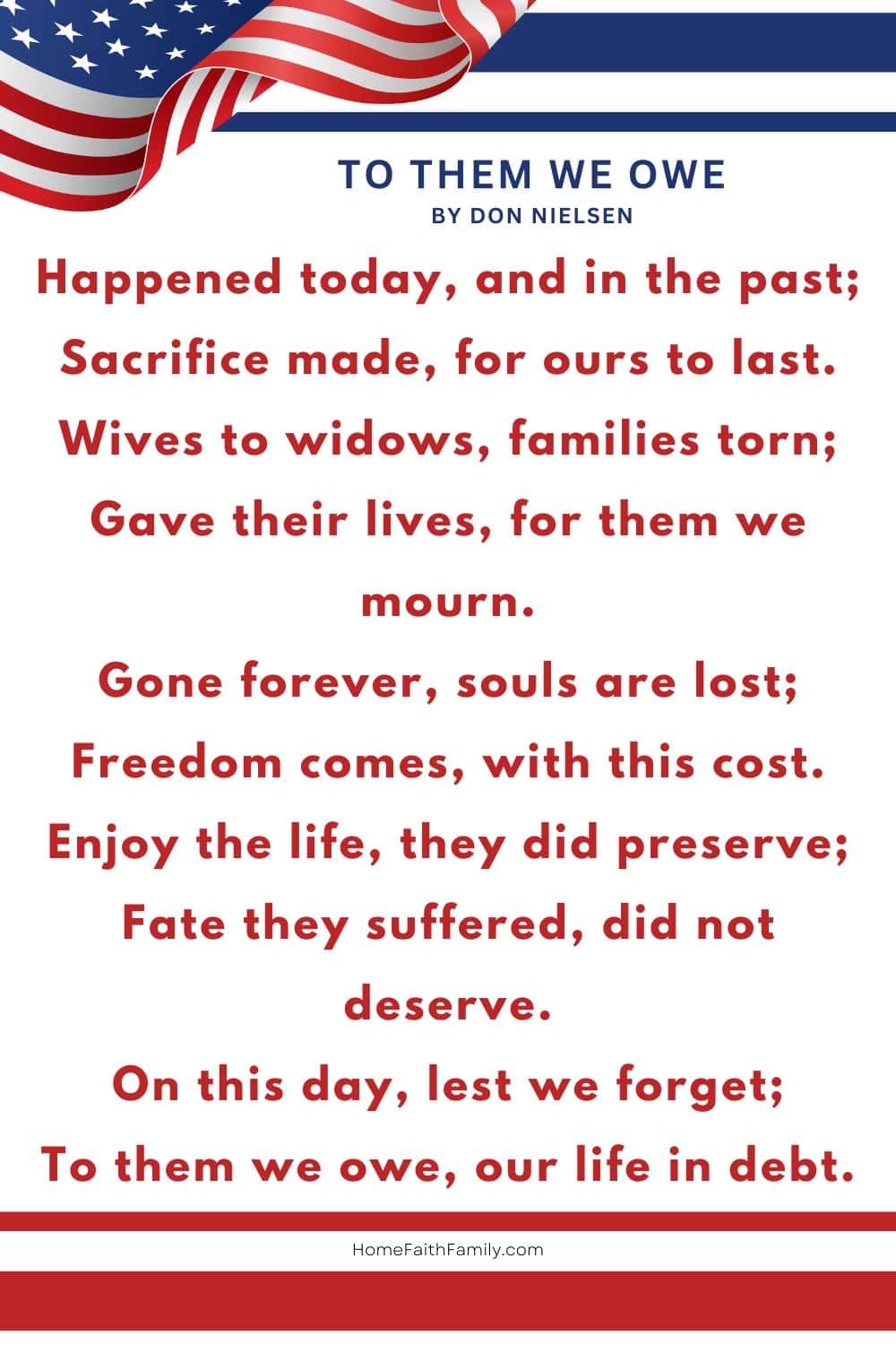 Here Are The Most Heartfelt Memorial Day Poems For Church - Home Faith ...
