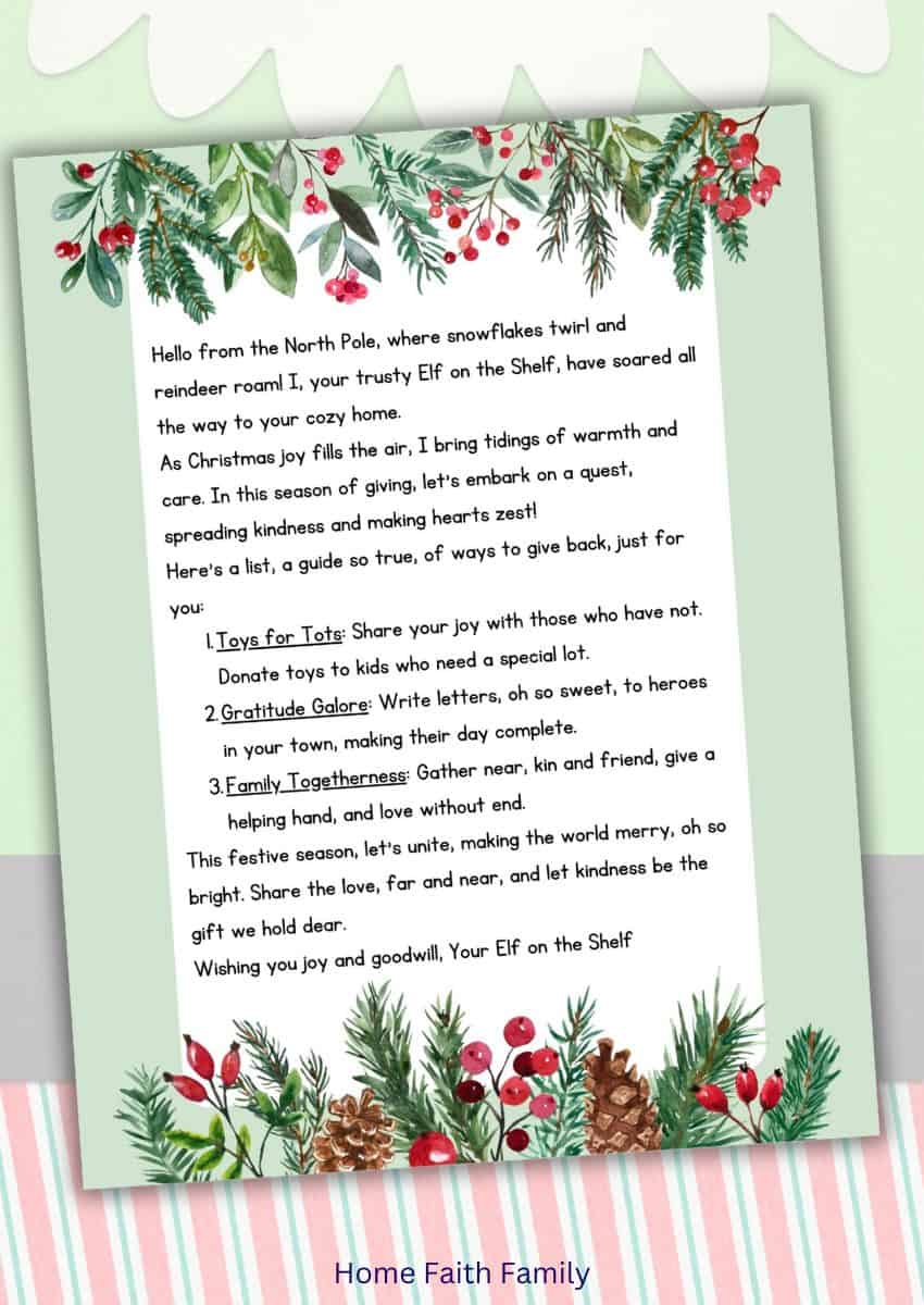 20 Hottest Elf on the Shelf Return Letter Ideas - Home Faith Family